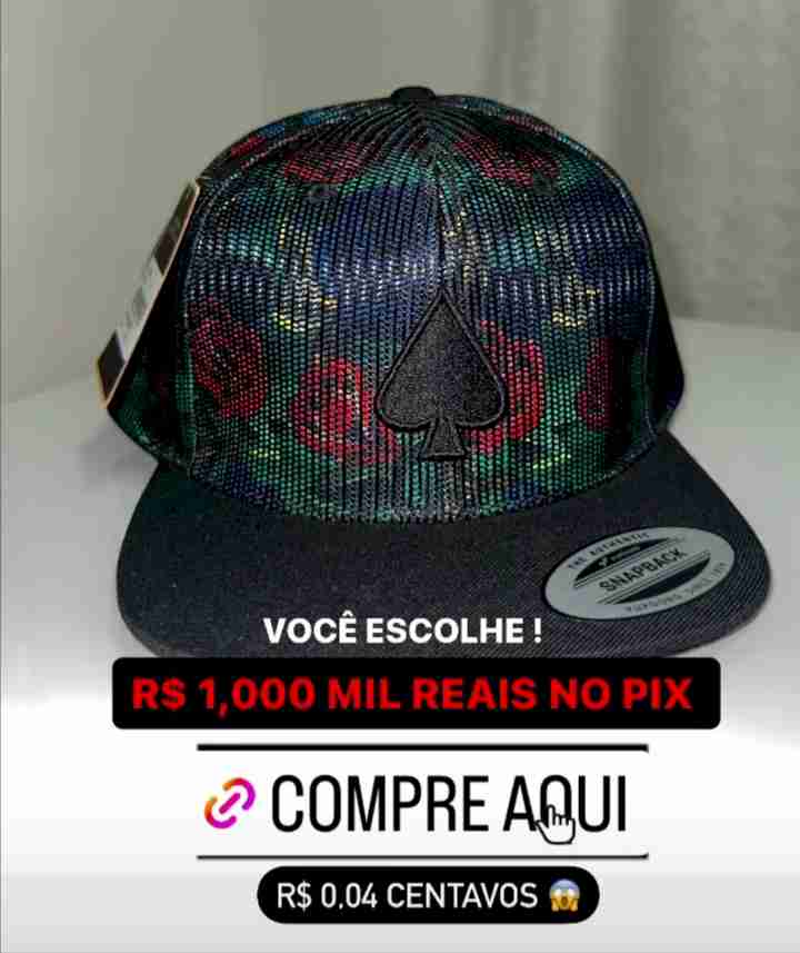 Rifa Boné MCD Ou 1mil no pix relíquia qk 04.0 centavos lá ele