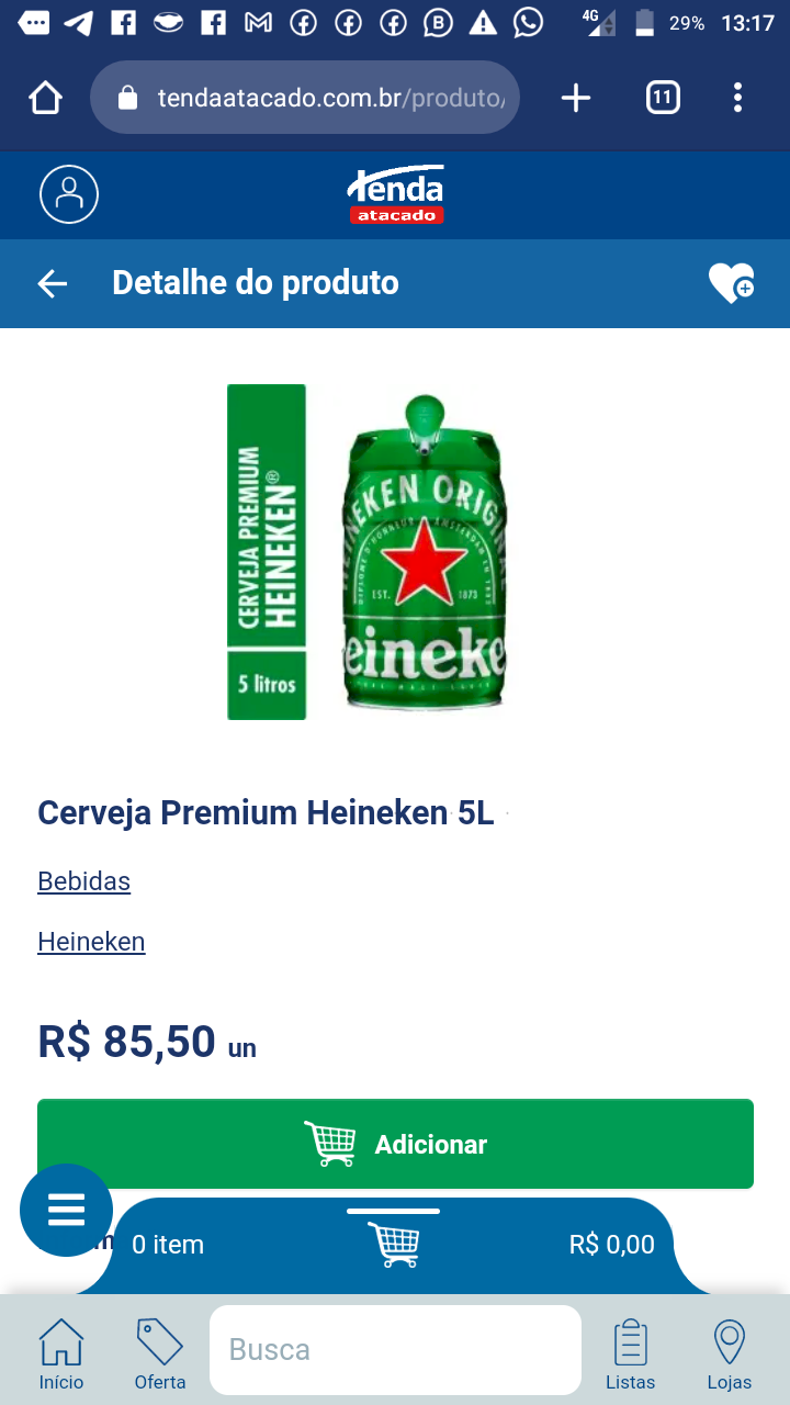 Rifa COMBO 1 BARRIL DE CHOPE DA HEINEKEN + 4 COPOS PERSONALIZADOS